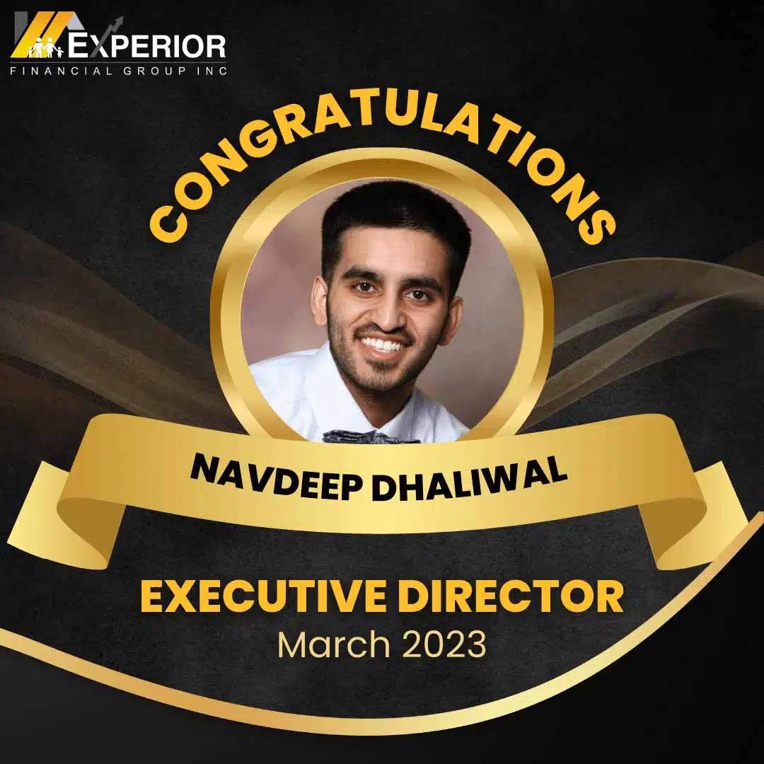 Navdeep Dhaliwal, Promoted to Executive Director! - Experior