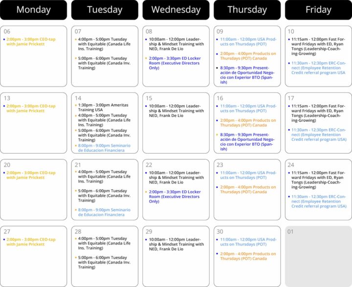 Career Webinars for Agents - Experior Financial Group