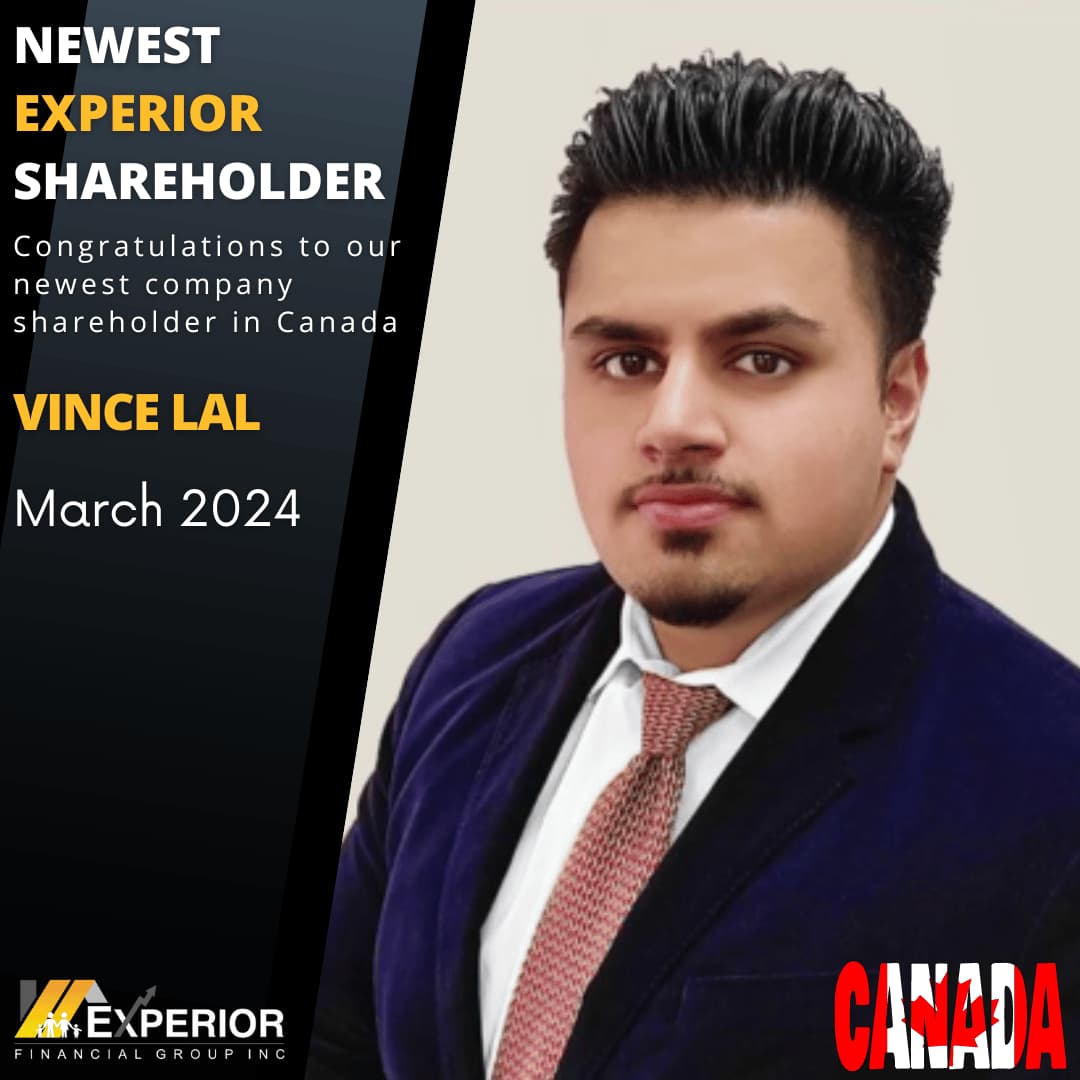 Vince Lal, Newest Shareholder in Canada - Experior